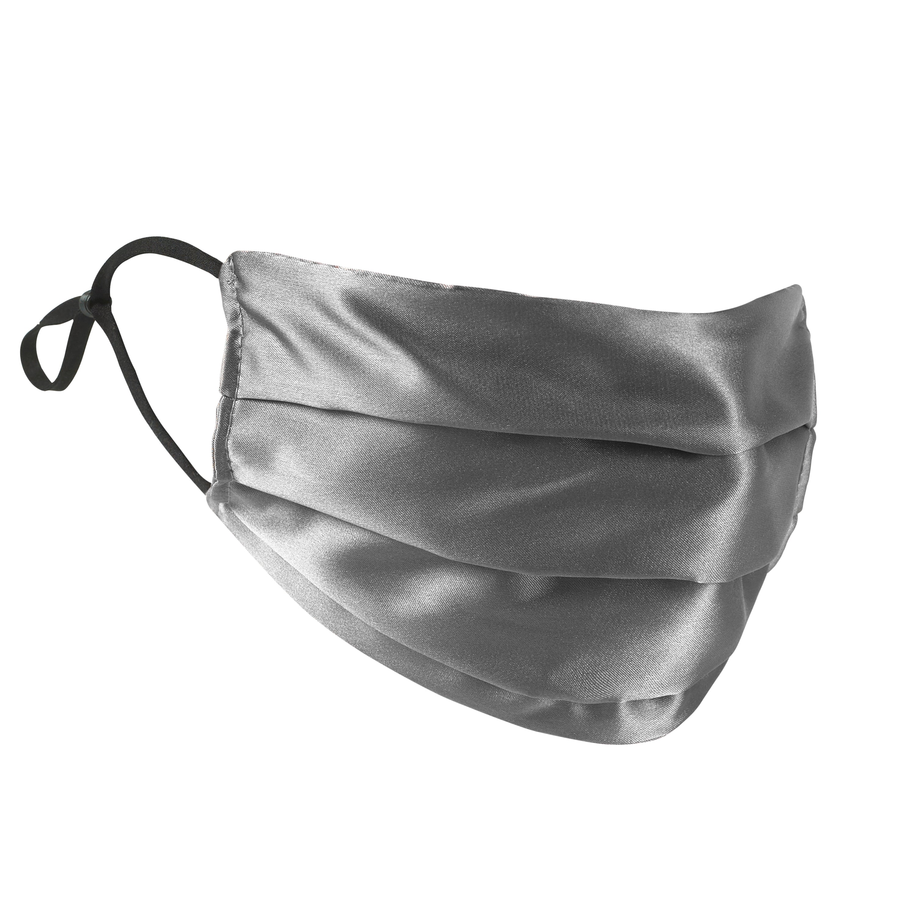 Silver Silk Satin Face Mask – G O L D E N H O U R